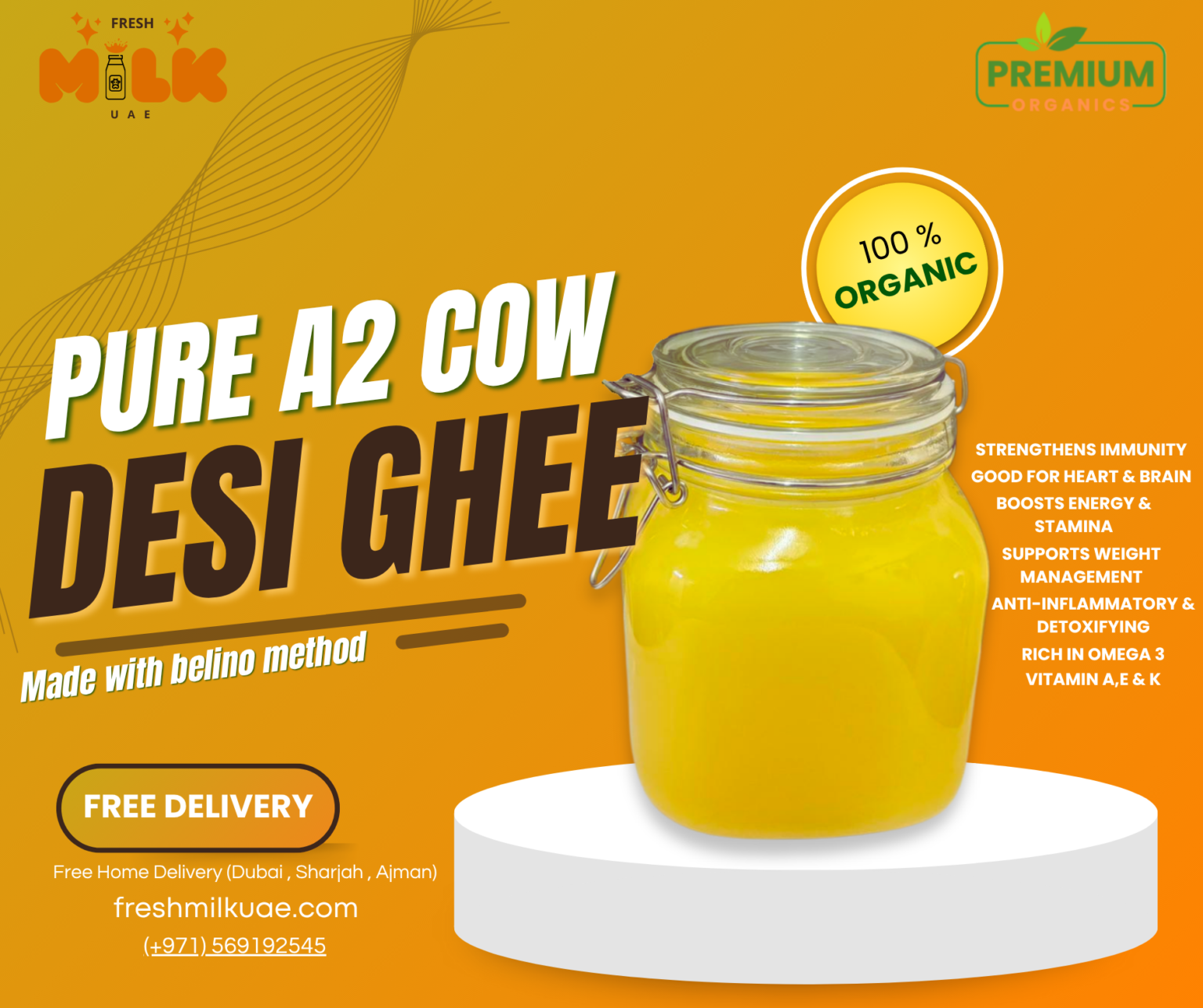 Fresh Milk in Dubai – Organic & Farm-Fresh Dairy Delivered